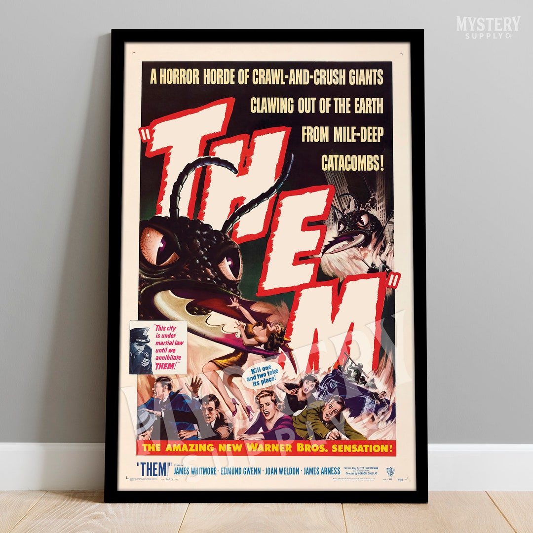 Them 1954 Vintage Science Fiction Horror Monster Ants Mutant Bugs Movie ...