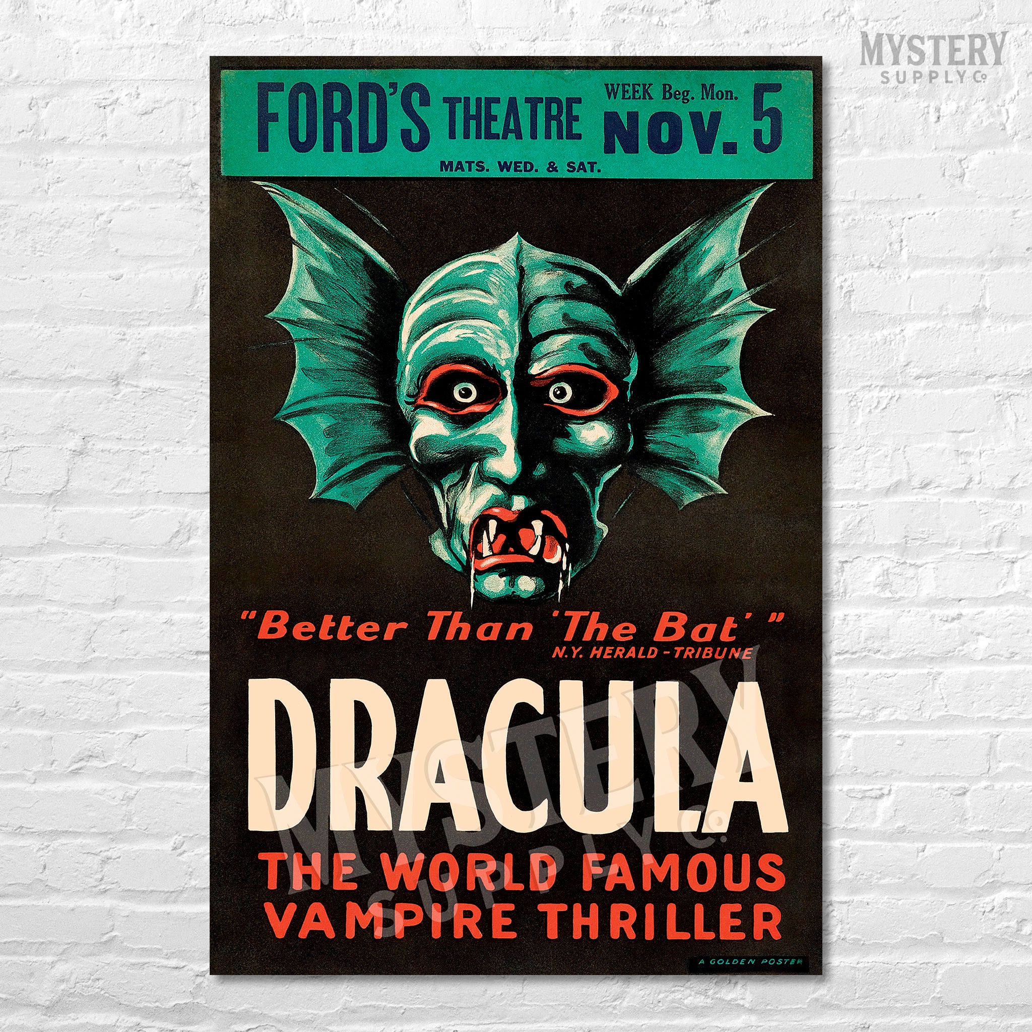 Dracula 1928 Vintage Horror Vampire Monster Movie Poster / Wall Decor ...
