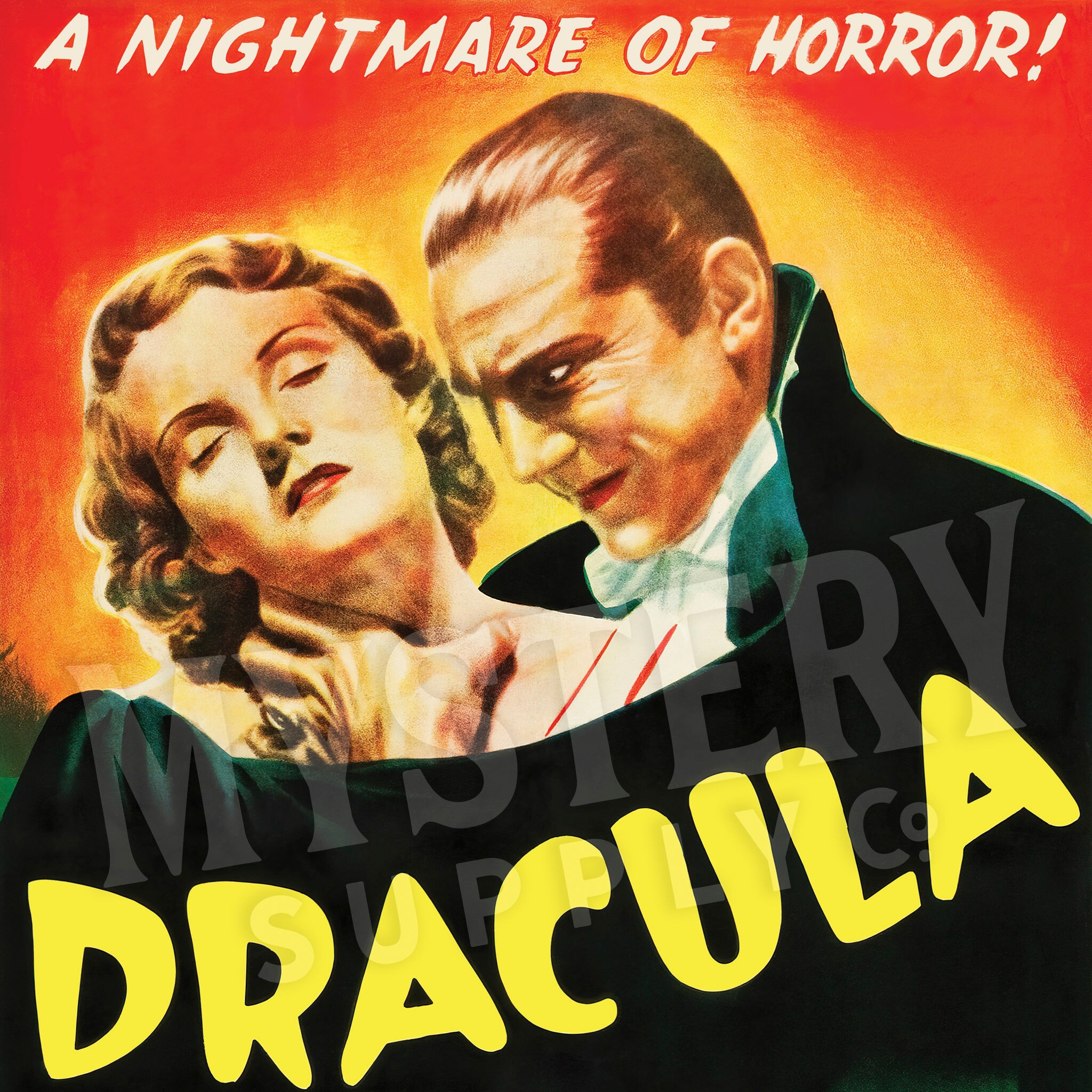 Dracula 1947 Vintage Horror Vampire Monster Movie Poster / Wall Decor ...