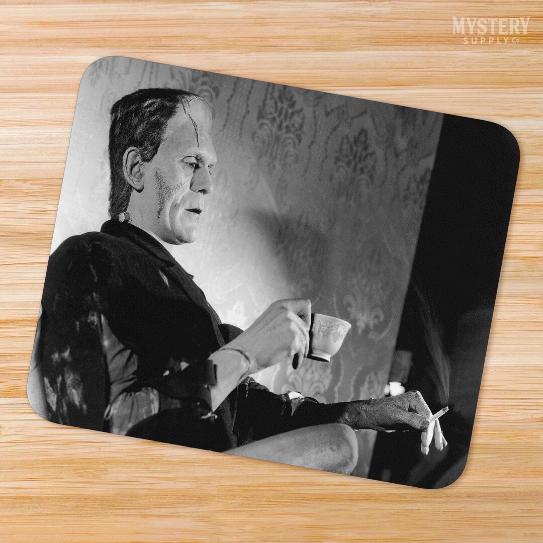 Frankenstein Smoking Drinking Tea Coffee Vintage Horror Movie Photo ...