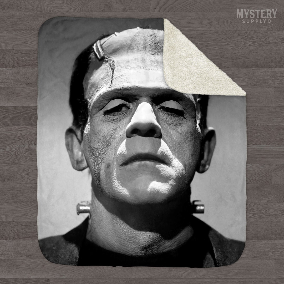 Frankenstein 1931 Vintage Horror Movie Monster Plush Fleece Sherpa ...