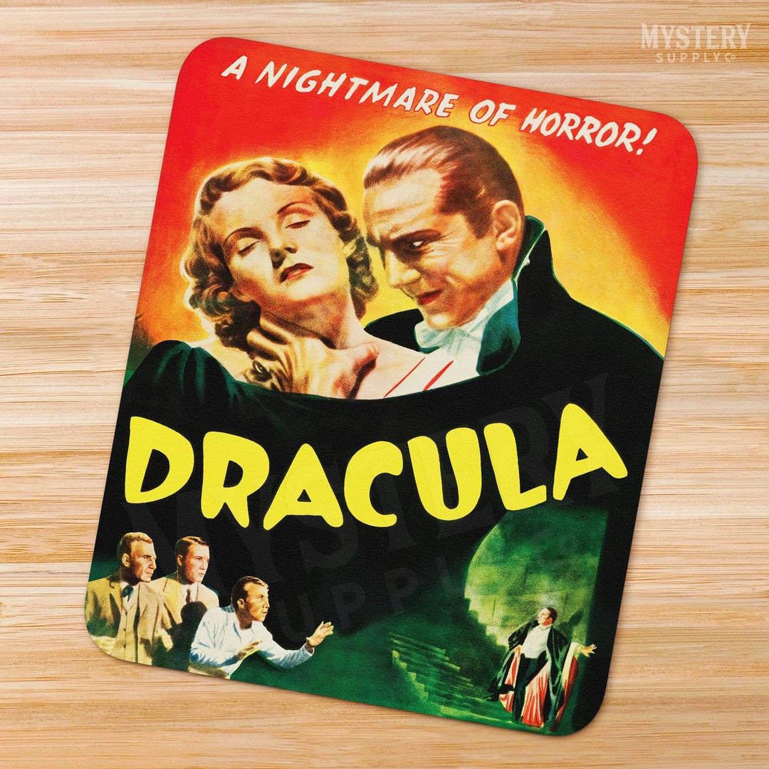 Dracula 1947 Vintage Horror Vampire Monster Movie Mousepad / Office ...