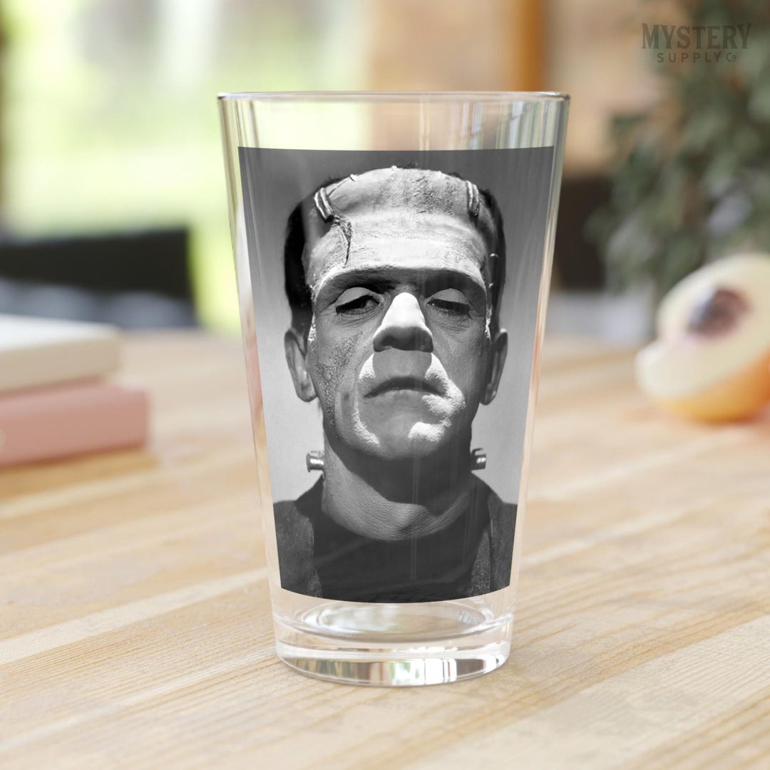 Frankenstein 1931 Vintage Horror Monster Photo 16oz Pint Glass / Beer ...