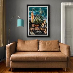 House on Haunted Hill 1959 Horror Movie Poster / Vincent Price / Wall ...