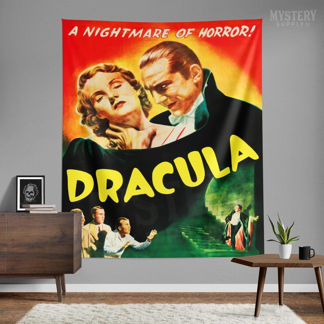 Dracula 1947 Vintage Horror Vampire Monster Movie Wall Tapestry / Wall ...