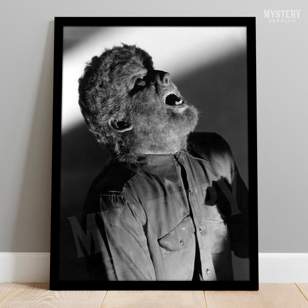 The Wolf Man Vintage Horror Movie Howling Werewolf Photo Poster / Wall ...