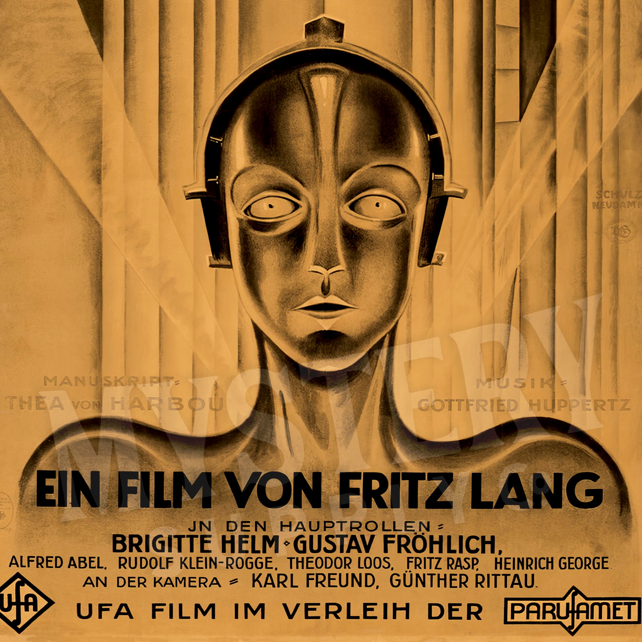 Metropolis 1927 Vintage Fritz Lang Science Fiction Robot Movie Poster ...