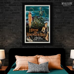 House on Haunted Hill 1959 Horror Movie Poster / Vincent Price / Wall ...