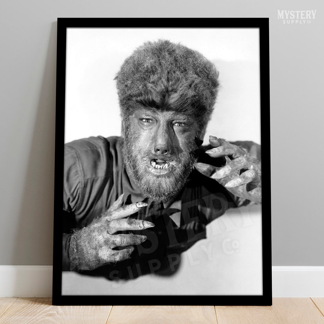 The Wolf Man 1941 Vintage Horror Movie Werewolf Claws Photo Poster ...