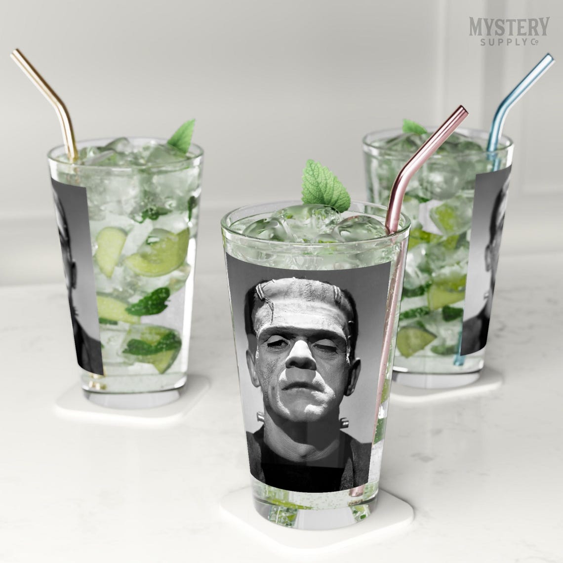 Frankenstein 1931 Vintage Horror Monster Photo 16oz Pint Glass / Beer ...