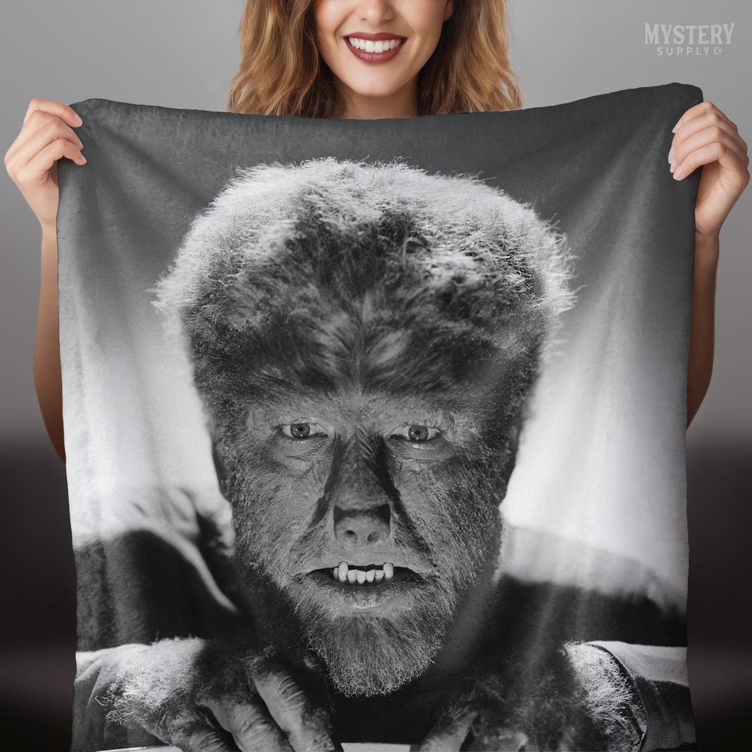 The Wolf Man 1941 Vintage Horror Movie Werewolf Monster Photo Velveteen ...