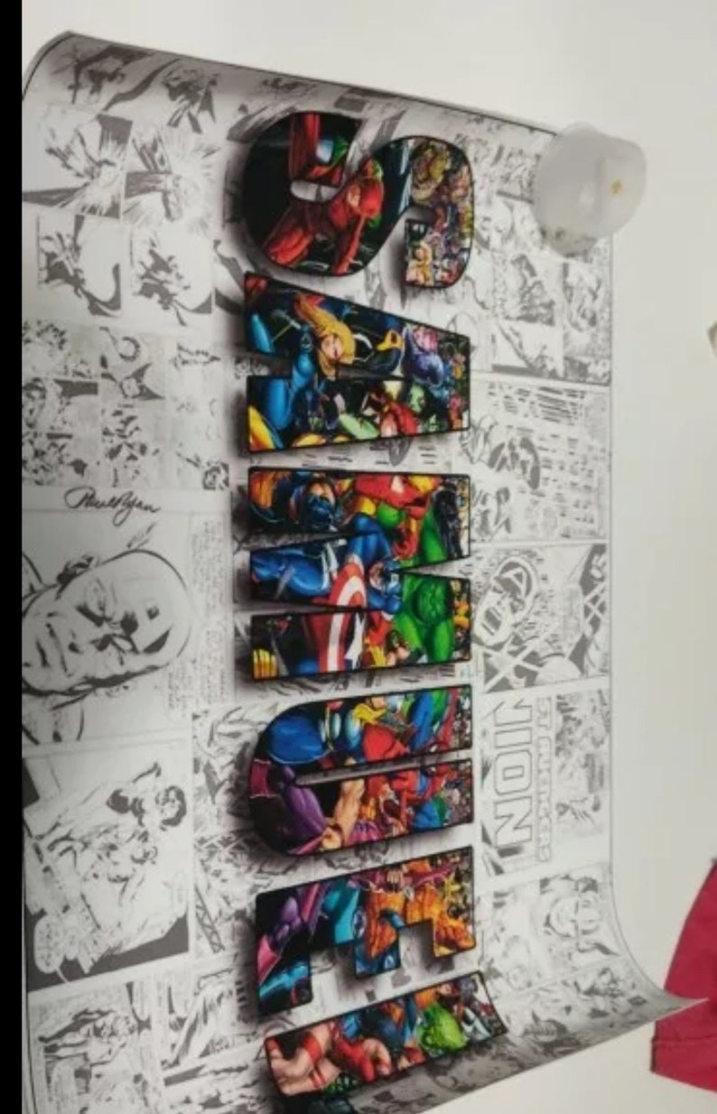 Customized Name Wall Art / Marvel Name Word Art / Name Canvas - Etsy