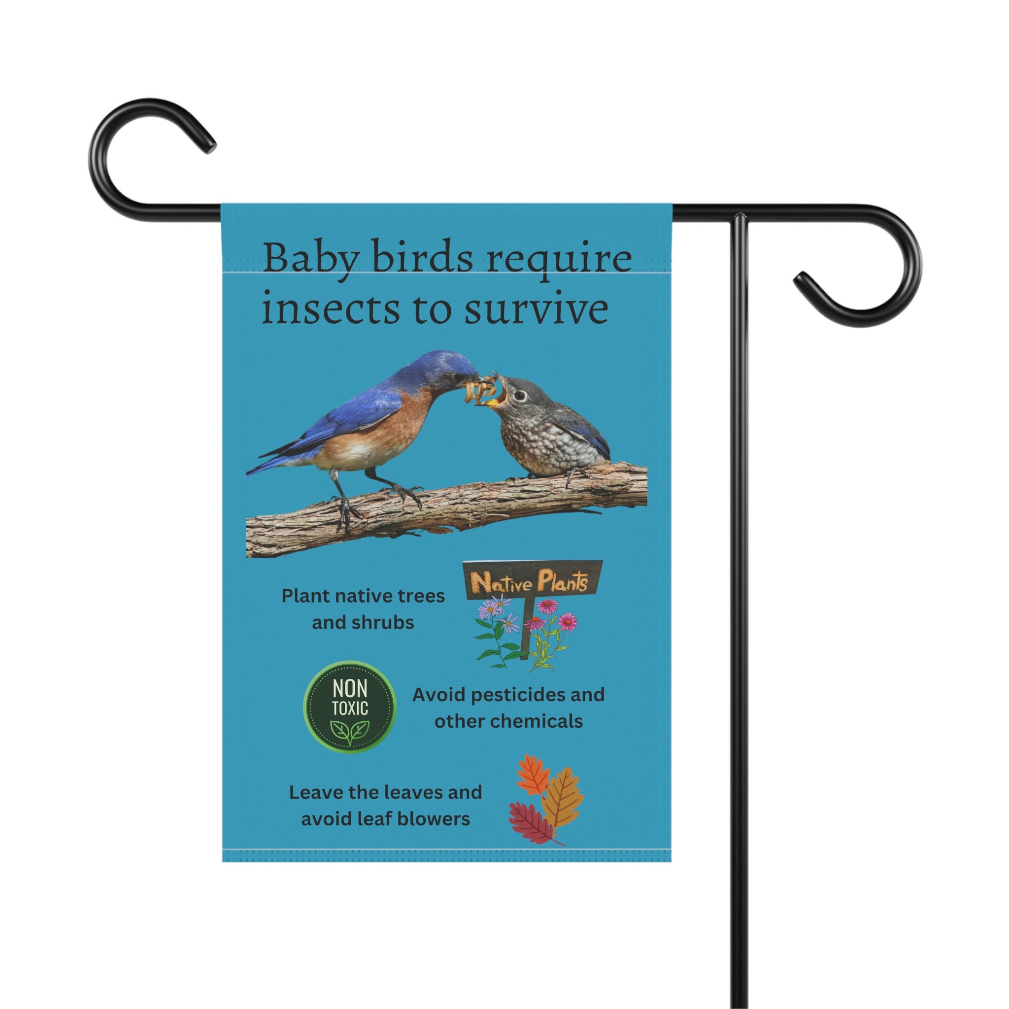 Baby Birds Require Insects Sign Native Plants Sign, Pollinator Garden ...