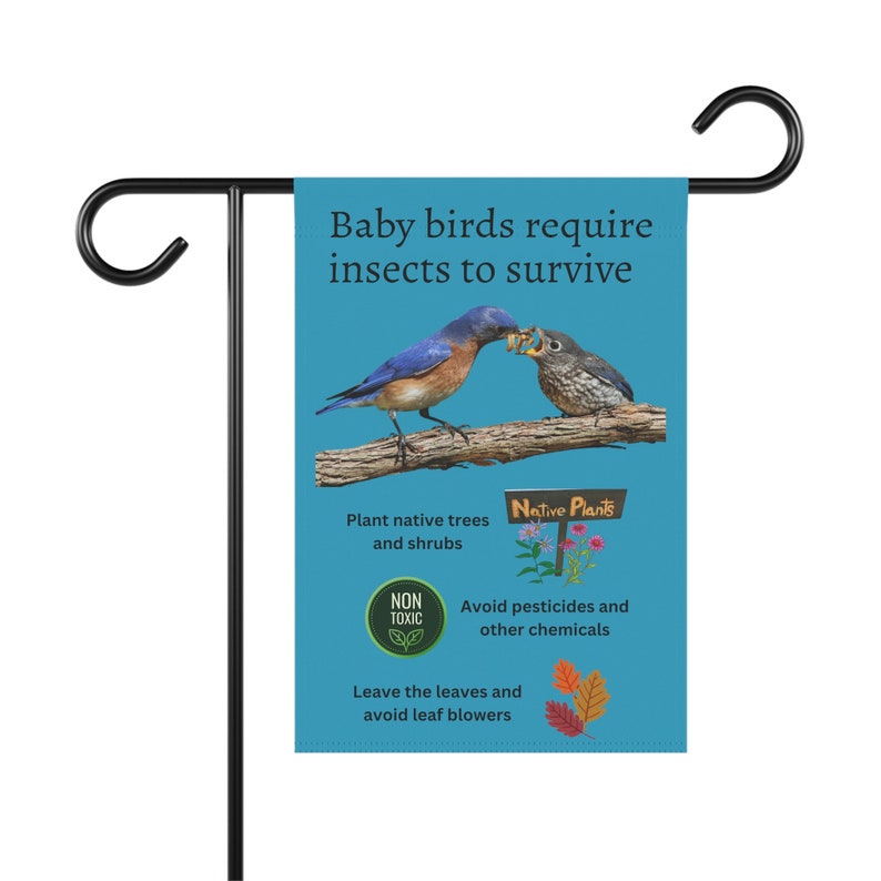 Baby Birds Require Insects Sign Native Plants Sign, Pollinator Garden ...