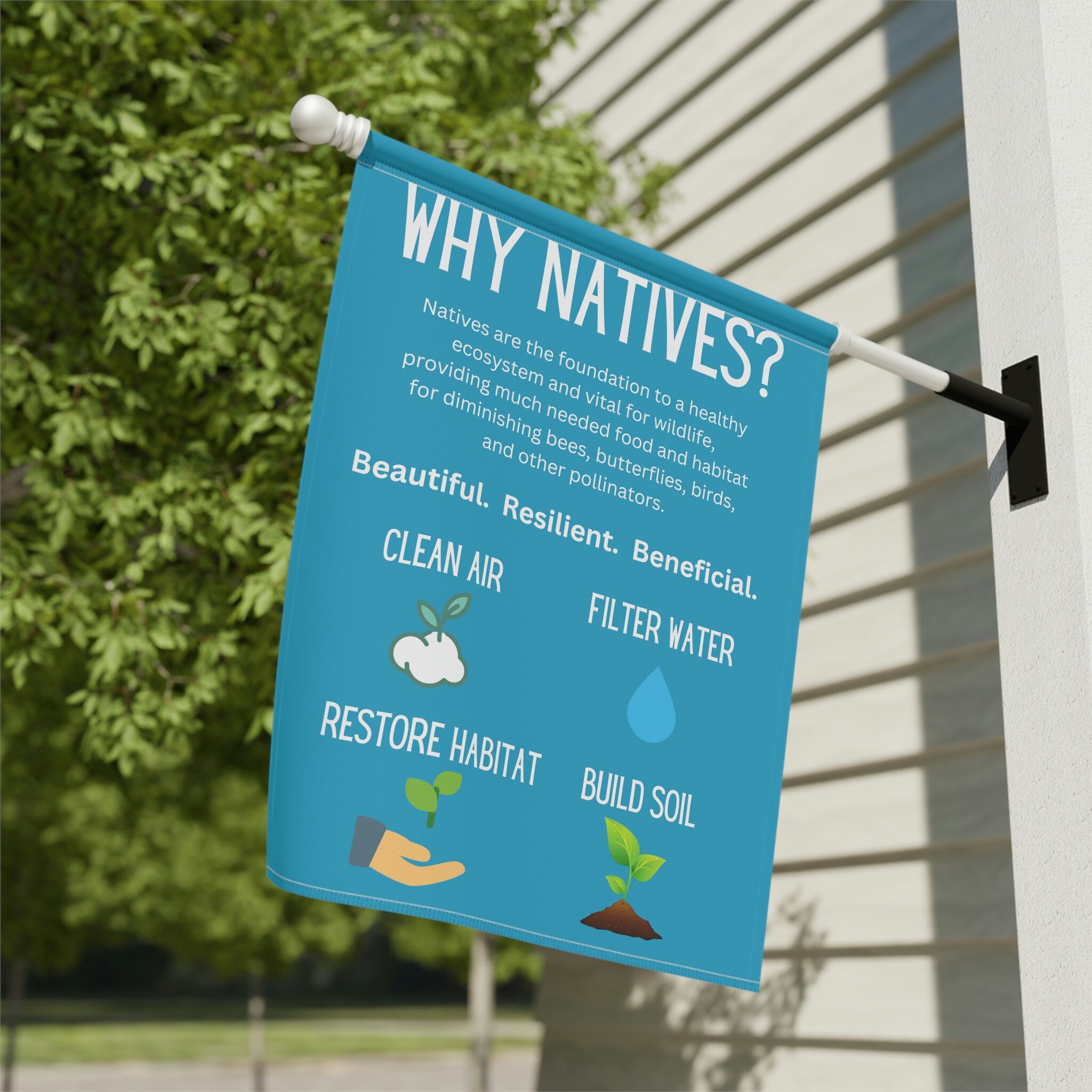 Native Plant Pollinator Garden Flag Sign Native Pollinator - Etsy