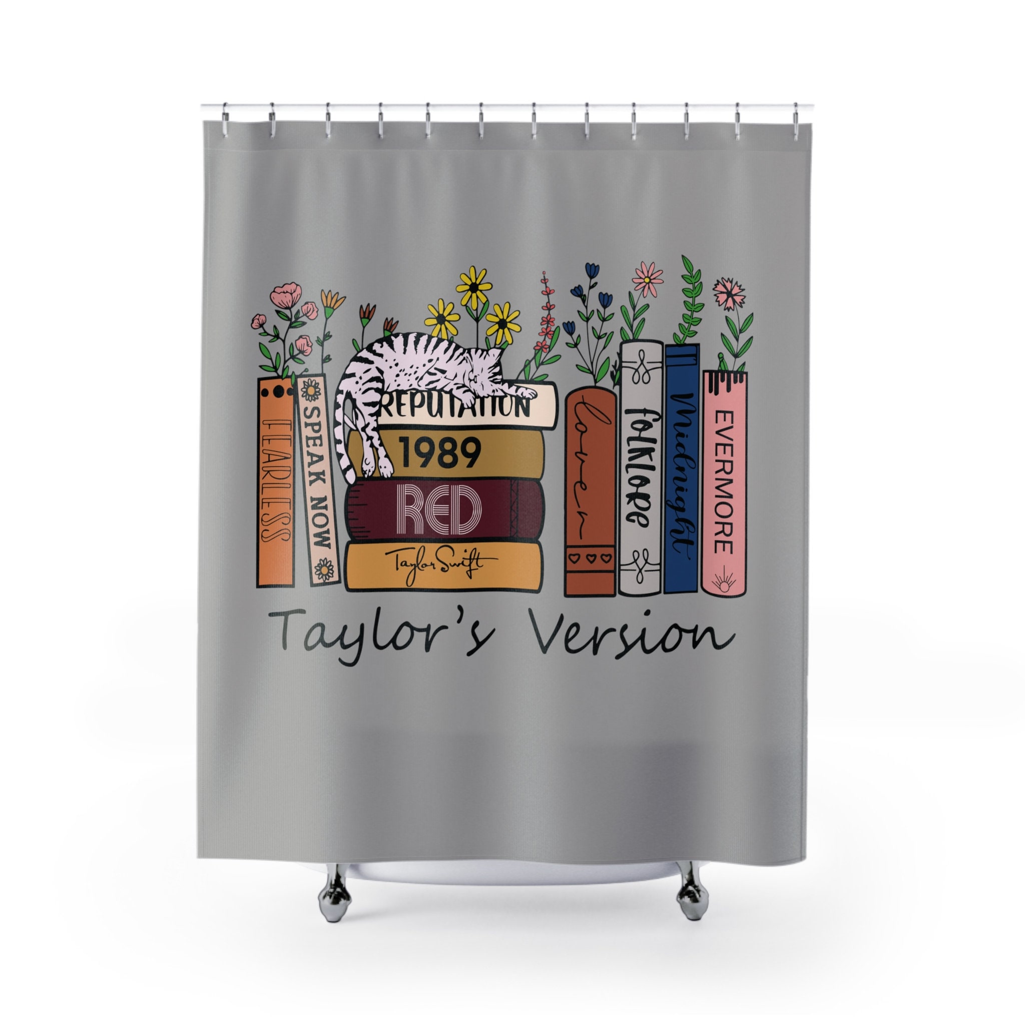 Taylor's Version Evermore Shower Curtain, Taylor Swift Shower Curtain ...