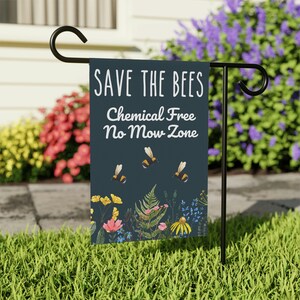 Pollinator Garden Flag Sign, Pollinator Sign, Do Not Spray Garden Sign ...