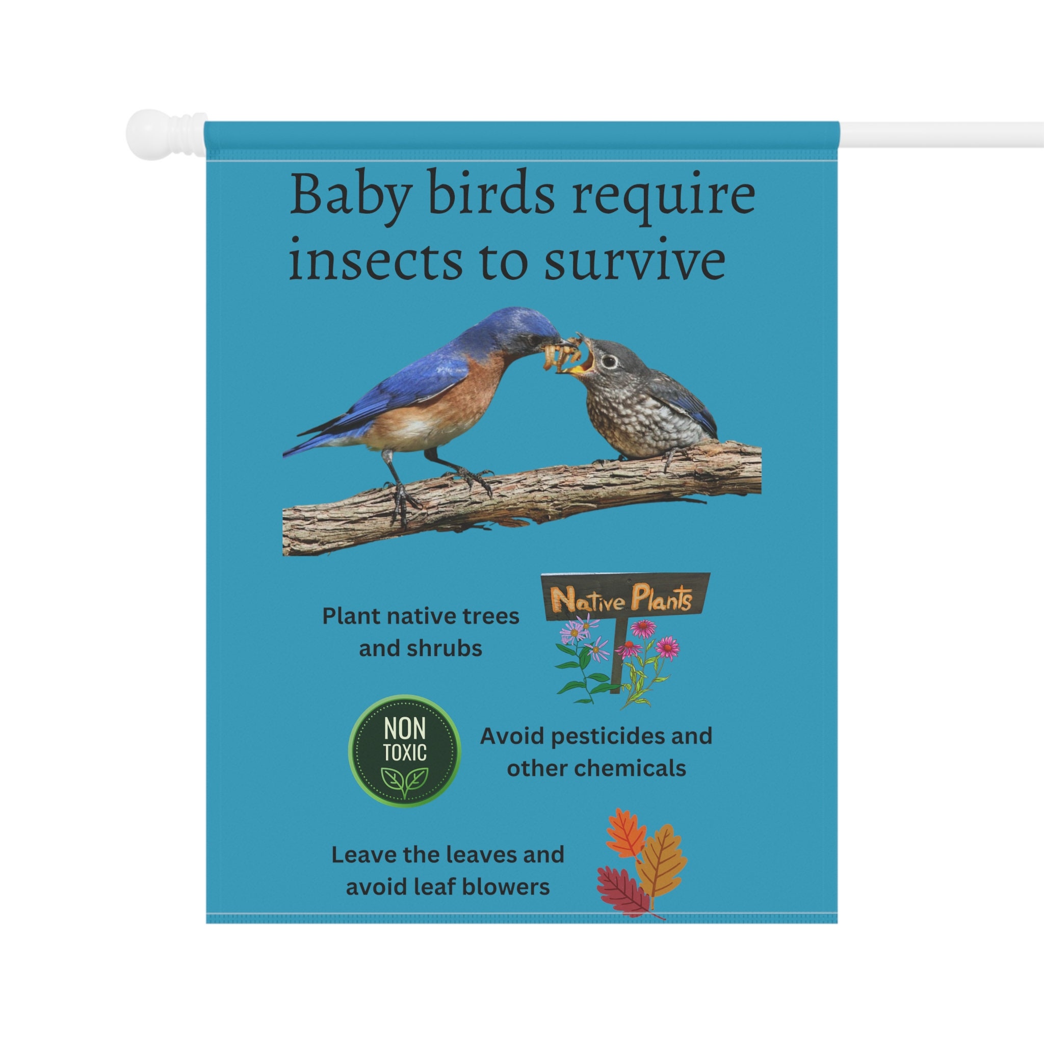 Baby Birds Require Insects Sign Native Plants Sign, Pollinator Garden ...