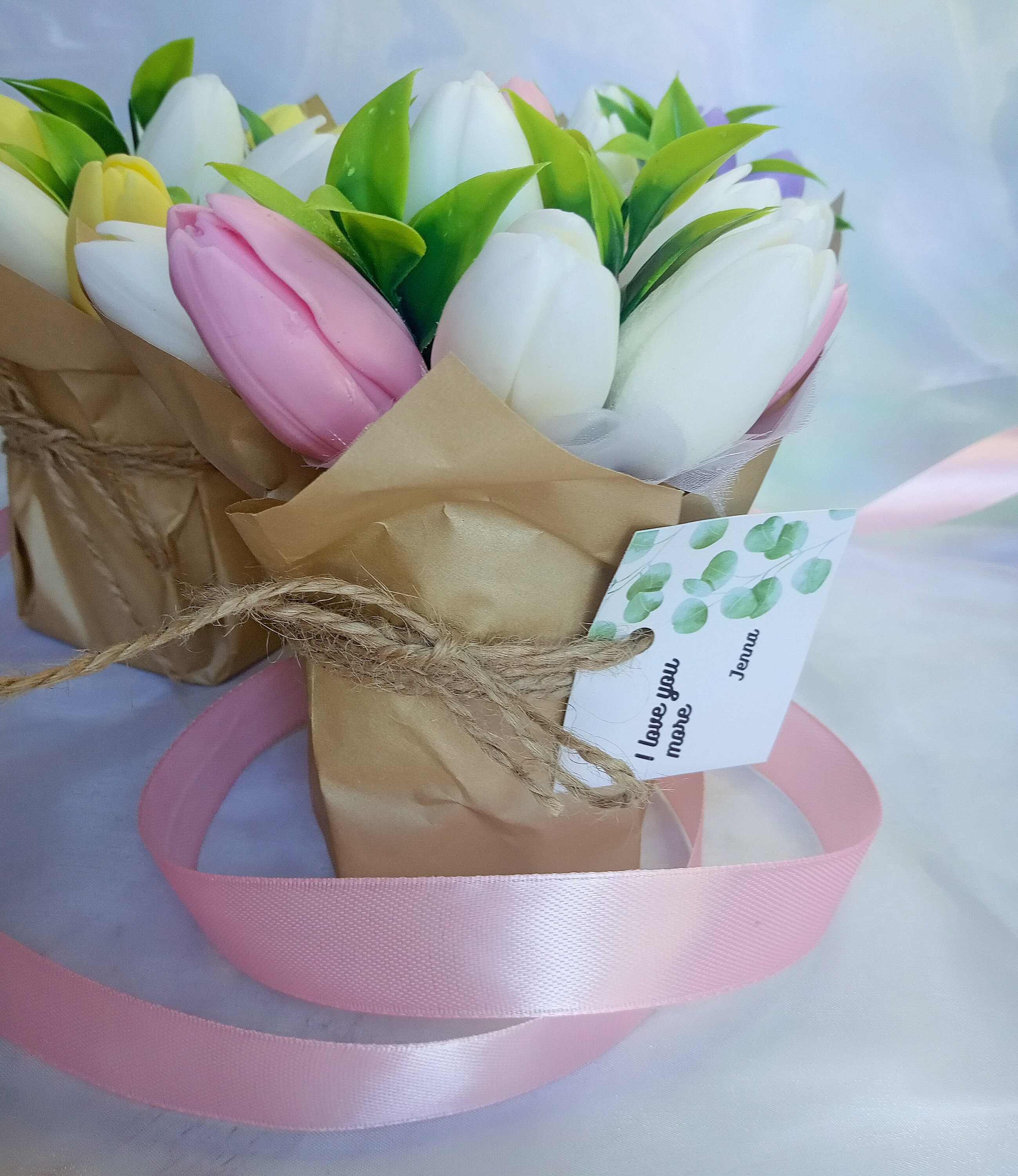 Soap Flower Bouquet Bouquet Flower Flowers Tulip Mothers Etsy