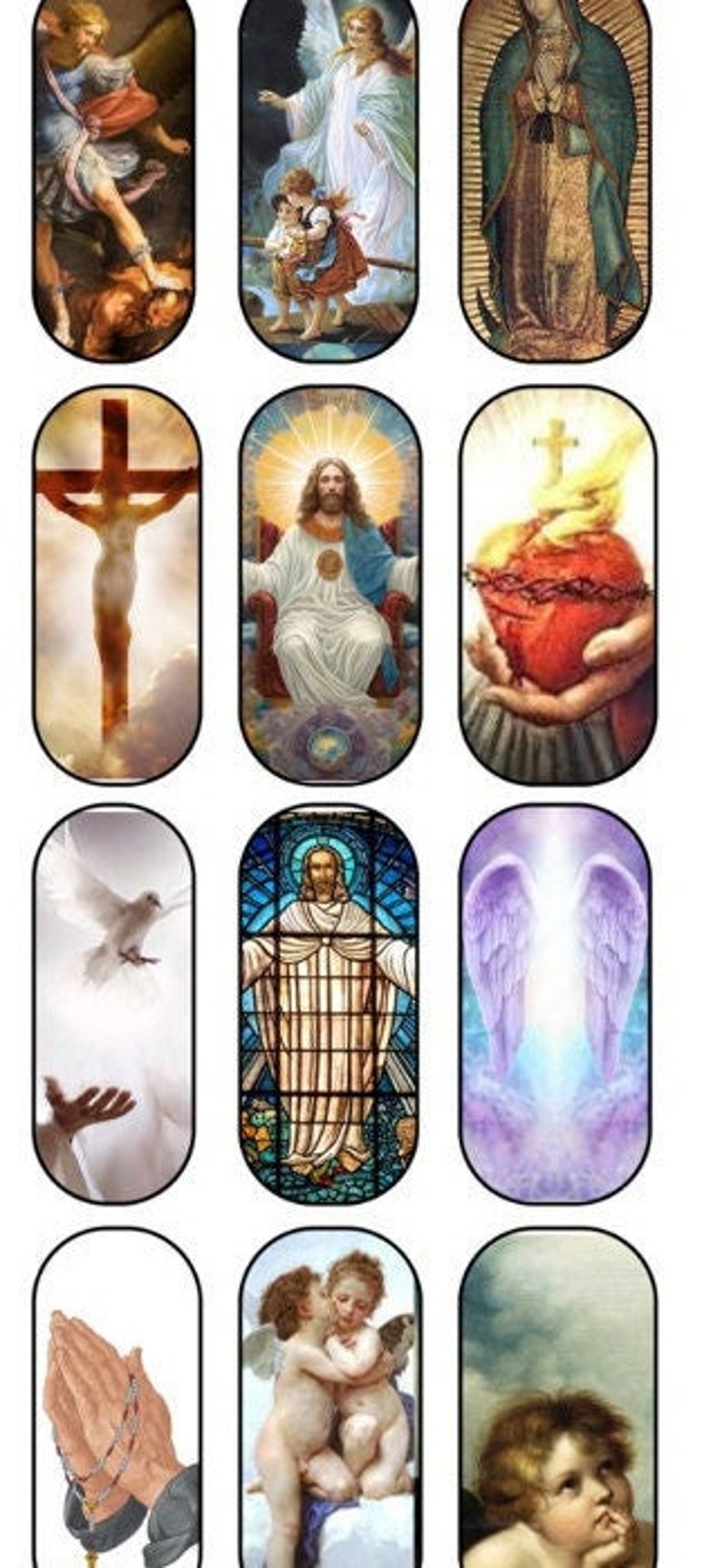 Jesus Holy Nail Decals God Sprititual Nails Virgin Mary Praying Hands ...
