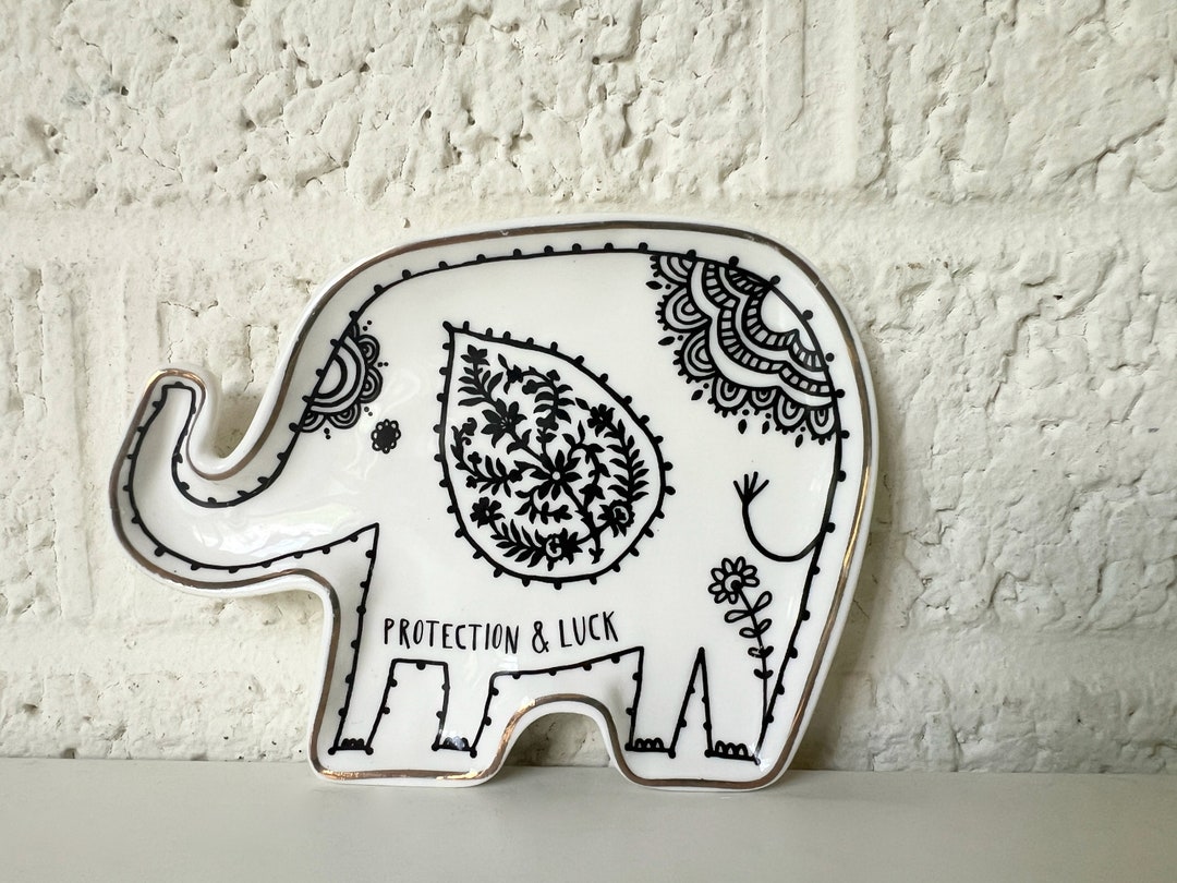 Vintage Elephant Trinket Dish | Ring Dish - Etsy