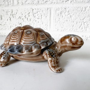 Vintage Wade Turtle Trinket Box | Wade of England Porcelain Tortoise ...