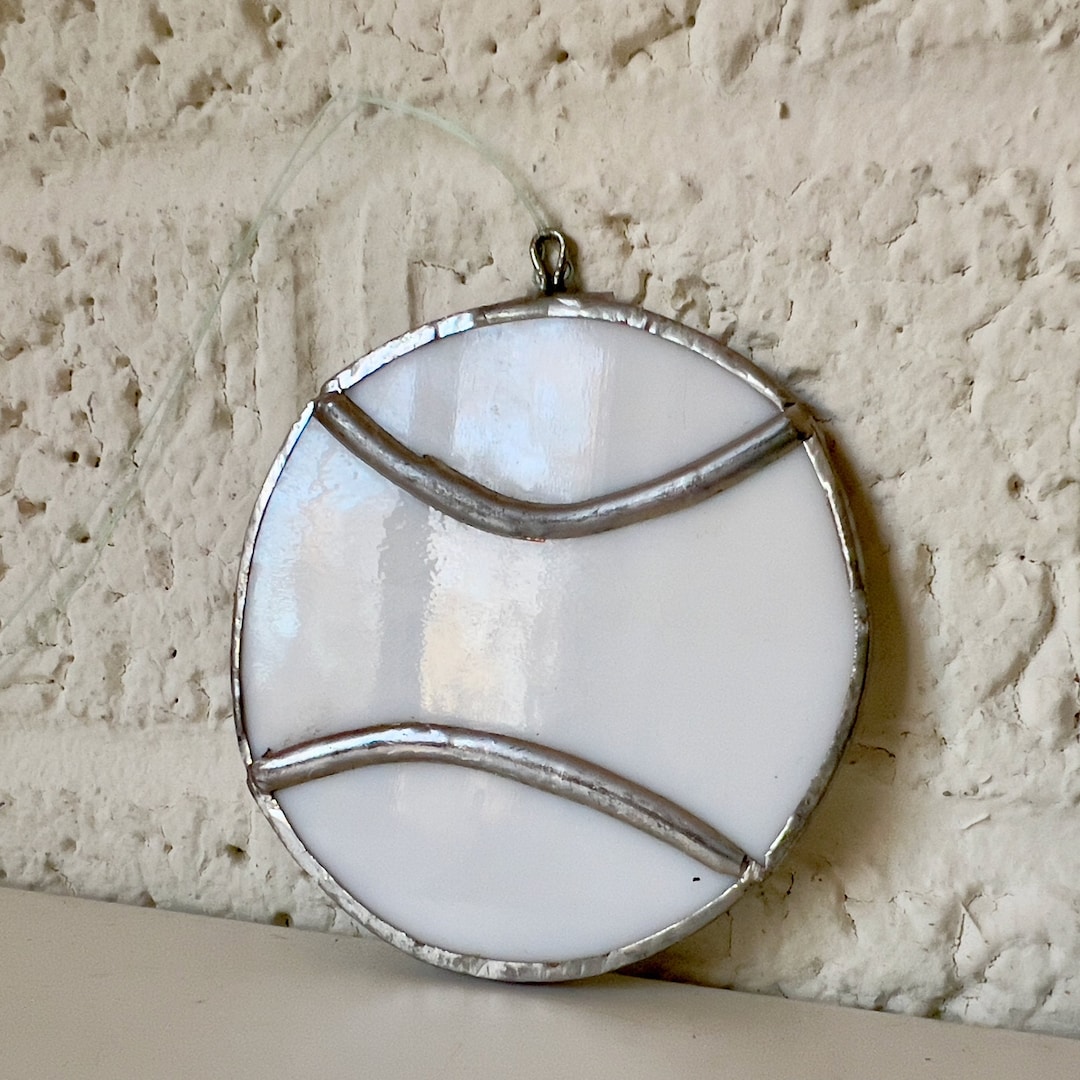 Vintage Baseball Stained Glass Suncatcher - Etsy