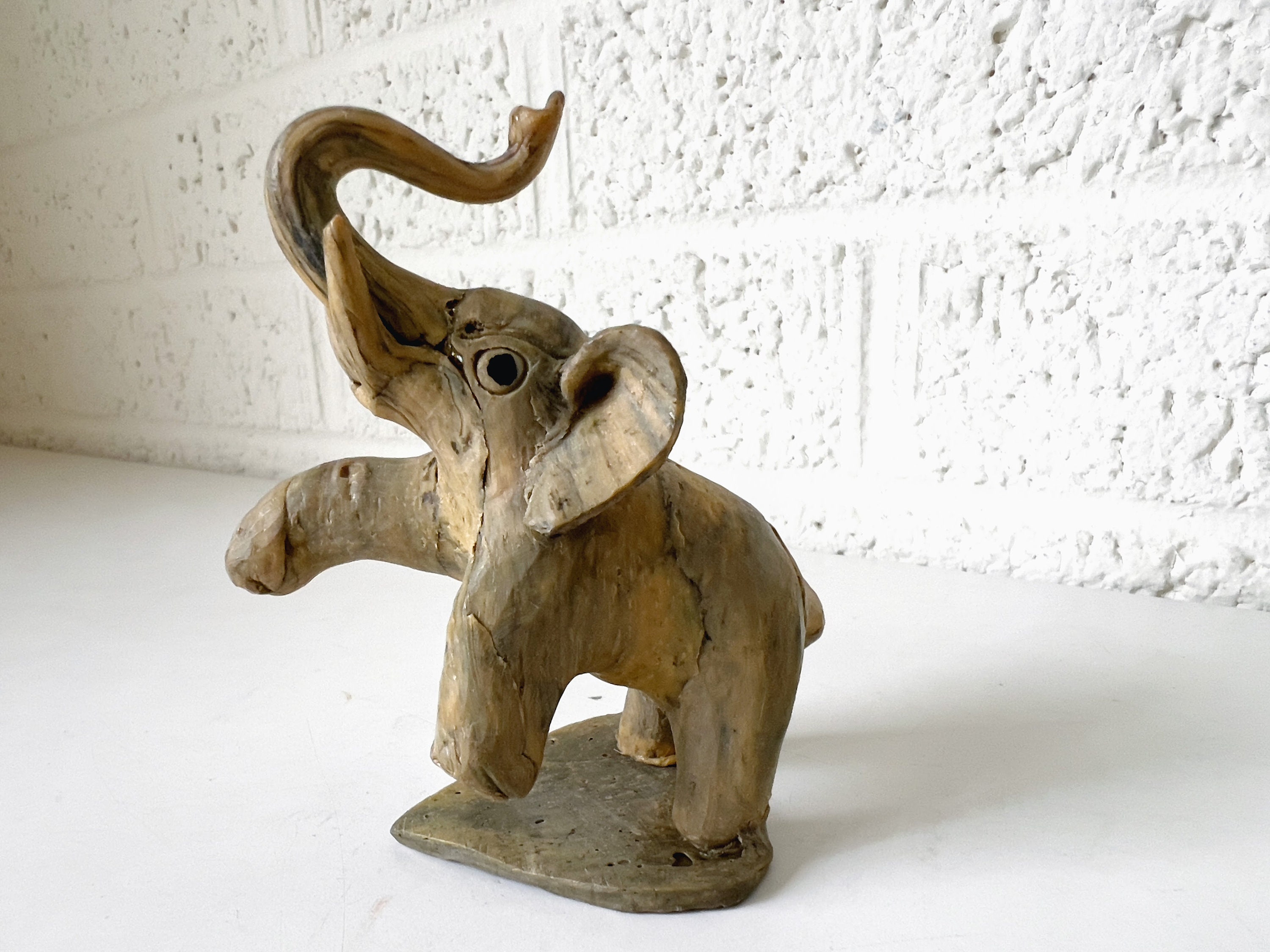 Miniature Vintage Crushed Oyster Shell Elephant Figurine Philippines ...