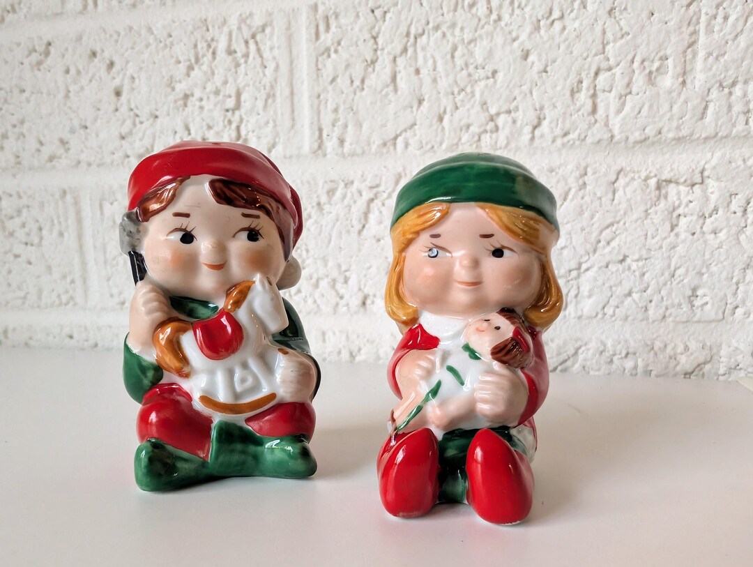 Vintage Claus and Co. Santa’s Helpers Salt and Pepper Shakers | Avon ...