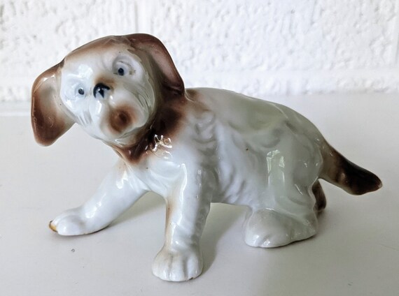 Vintage Porcelain Dog Made in Japan - Etsy