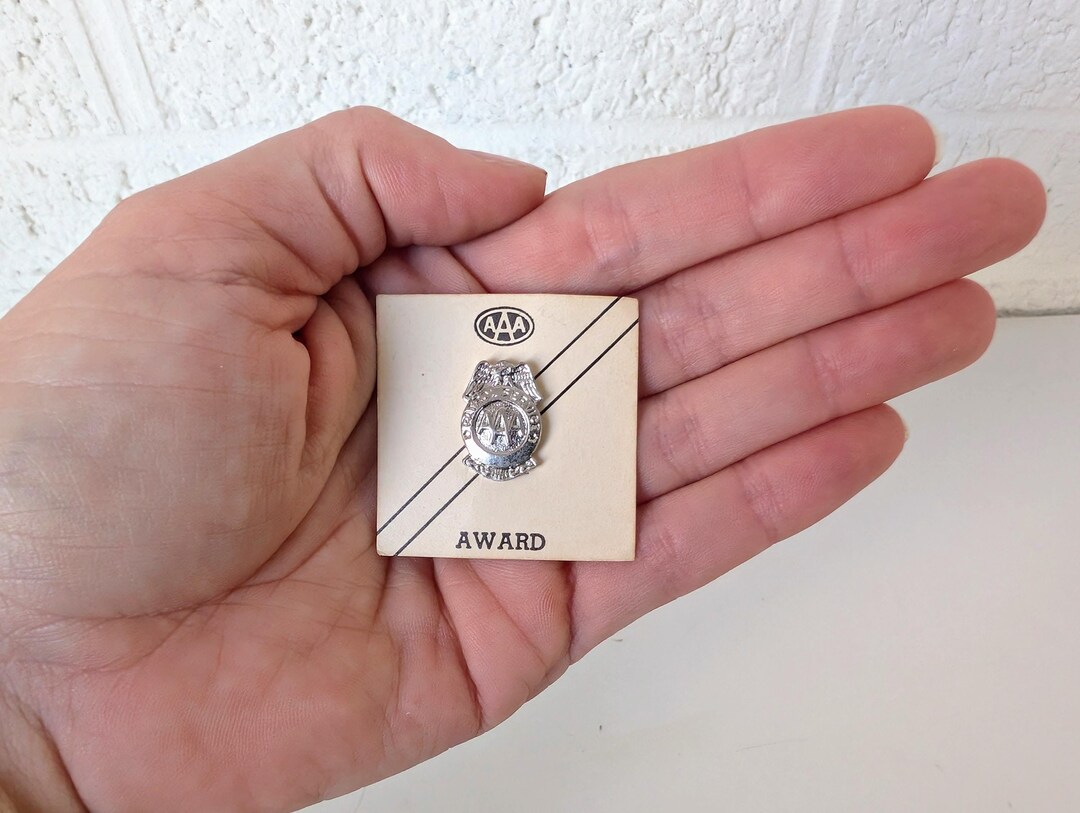 Vintage AAA Patrol Service Miniature Badge | Silver Tone | Lapel, Hat ...