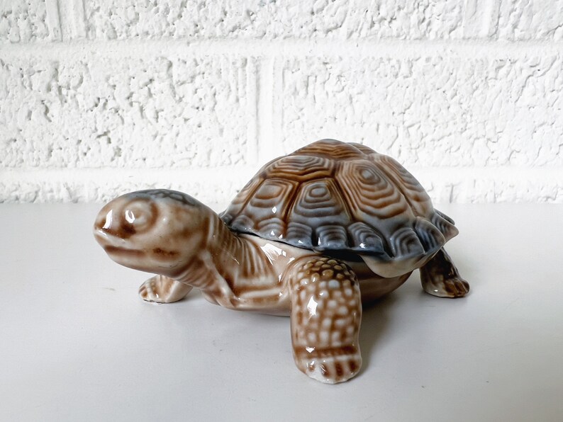 Vintage Wade Turtle Trinket Box | Wade of England Porcelain Tortoise ...