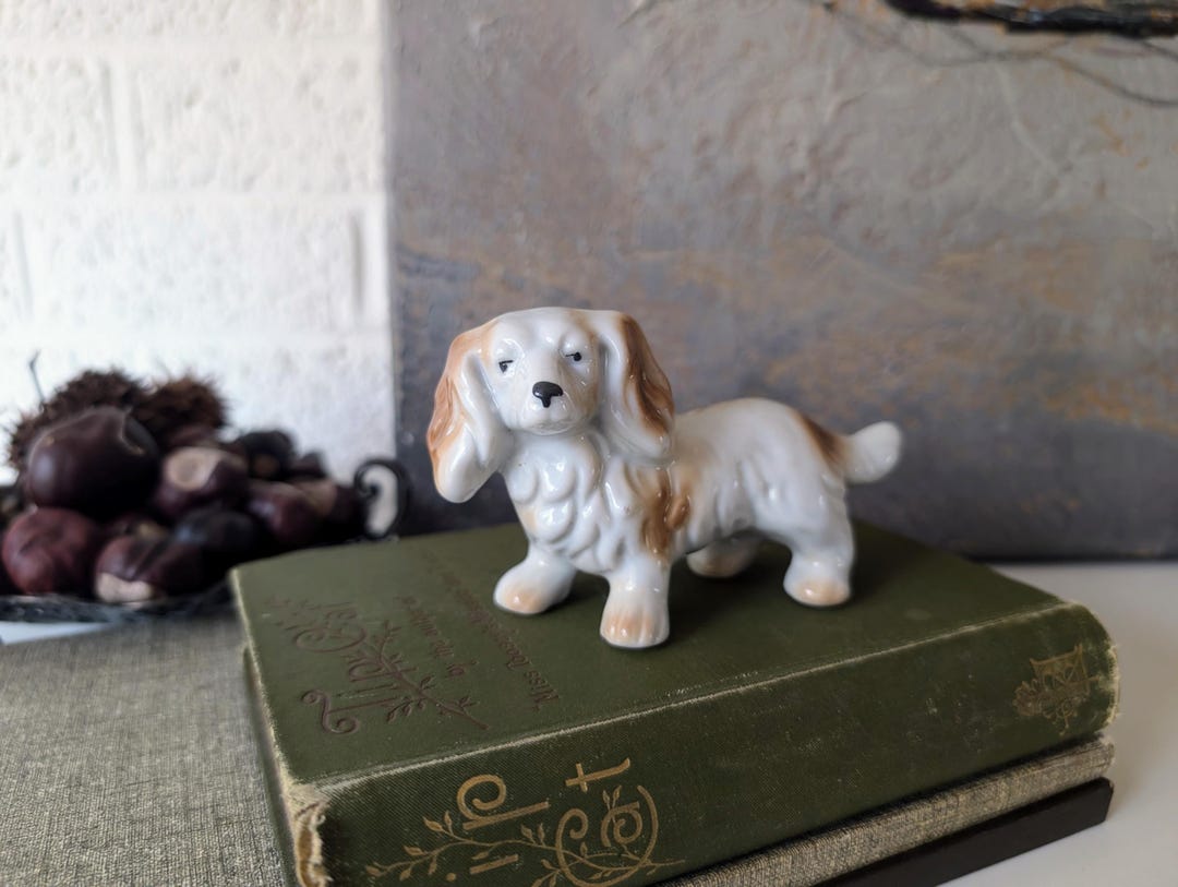 Vintage Porcelain Dog Made in Japan | Cocker Spaniel - Etsy