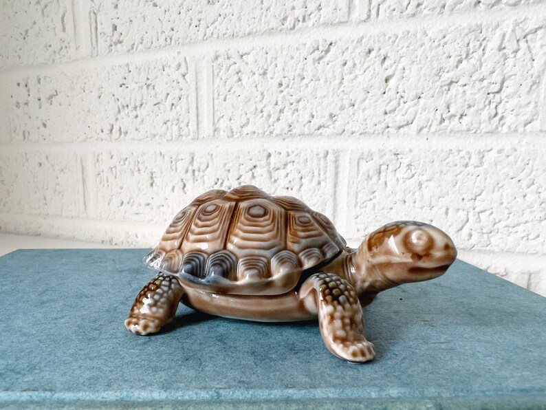 Vintage Wade Turtle Trinket Box | Wade of England Porcelain Tortoise ...