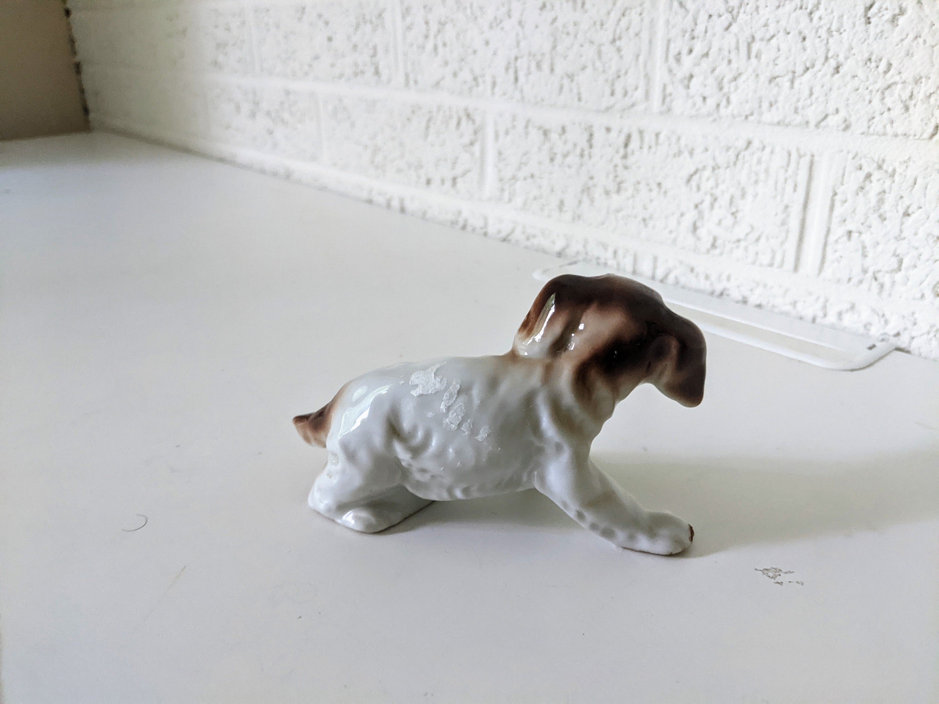 Vintage Porcelain Dog Made in Japan - Etsy