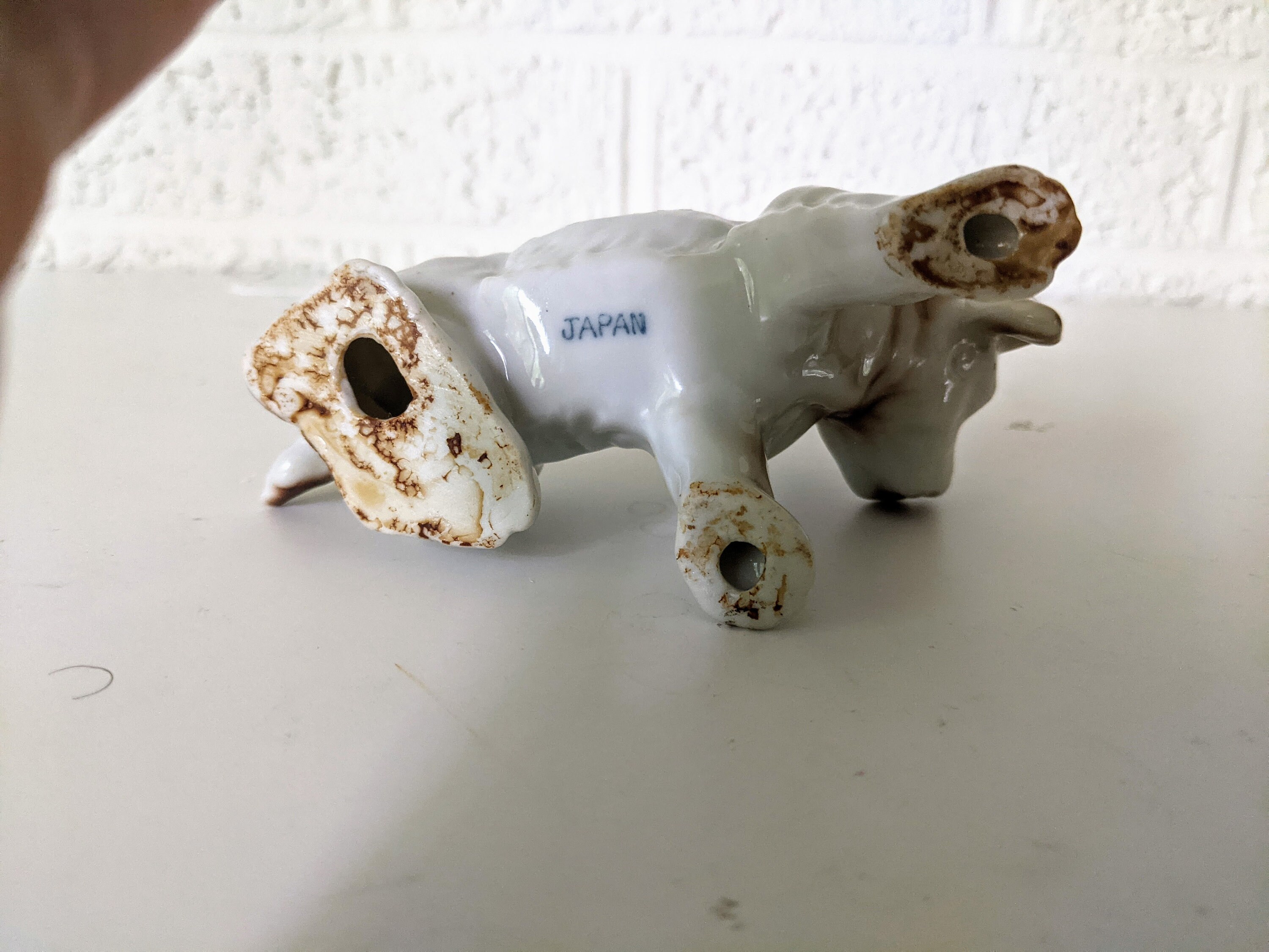 Vintage Porcelain Dog Made in Japan - Etsy