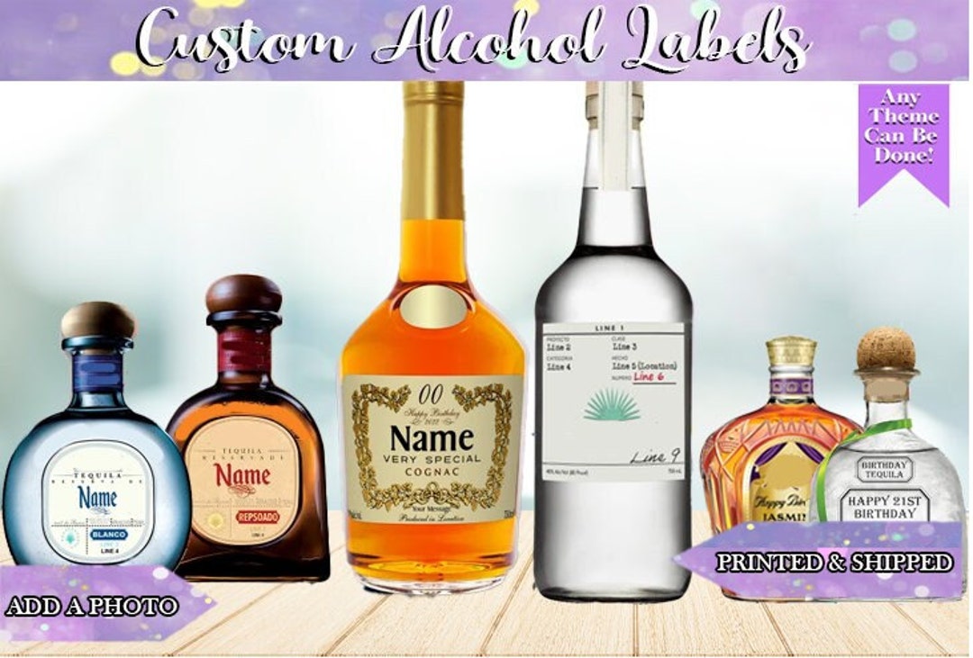 Custom Alcohol Label -- Printed OR Digital - Etsy