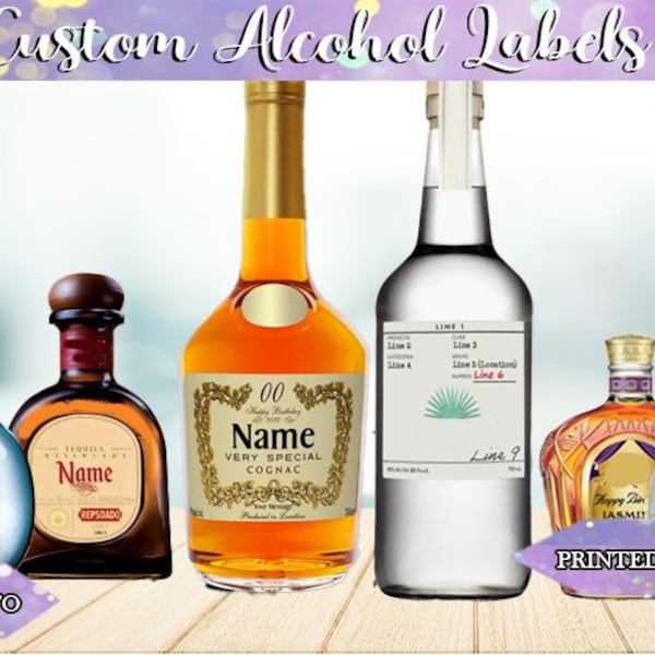 Alcohol Label - Etsy