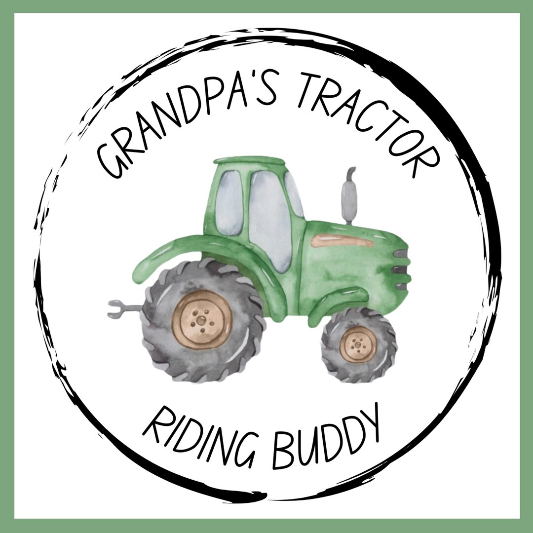 Grandpa's Tractor Buddy Shirt, Editable Png File, Digital Design, Green ...