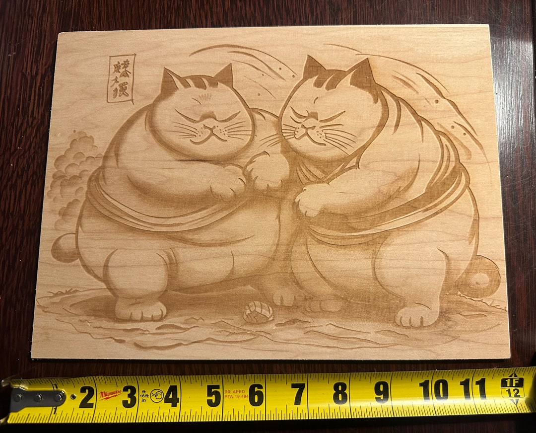 Sumo Cats Wrestling - Etsy