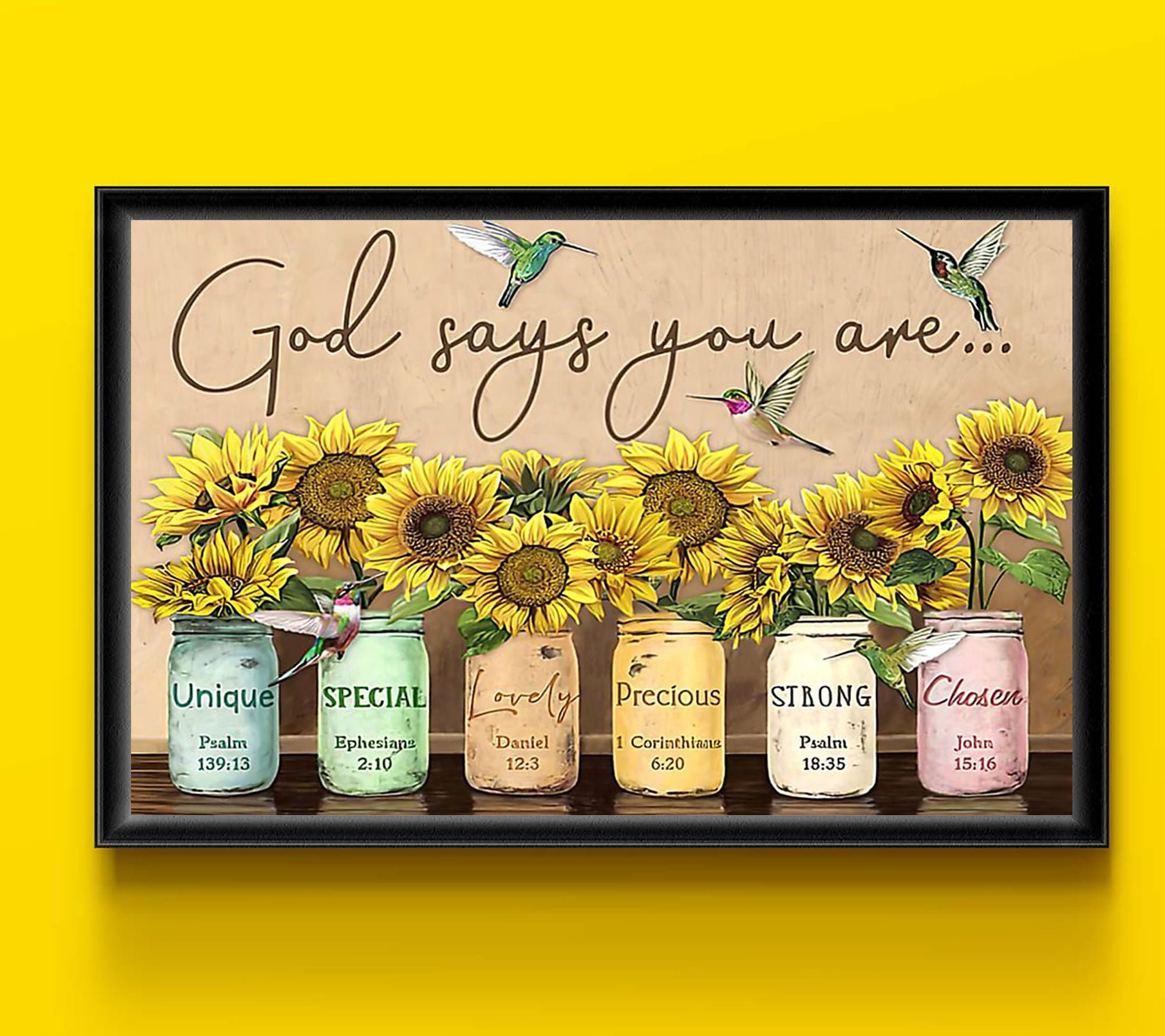 Sunflower God Says You Are Unique Special Lovely Poster - Etsy Sunflower God Says You Are Unique Special Lovely Poster - Etsy