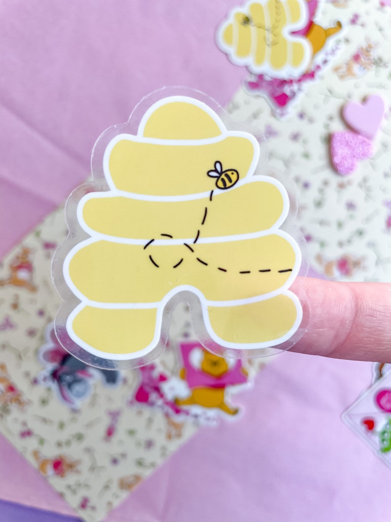 Winnie the Pooh Beehive Sticker | Etsy
