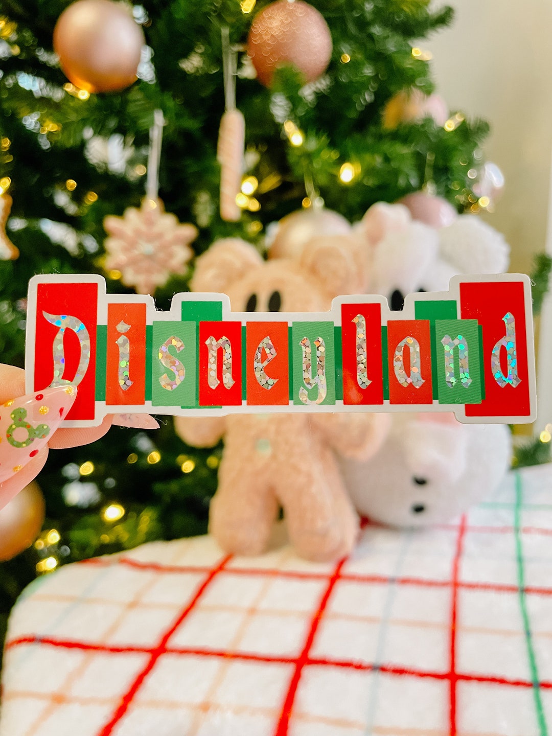 Retro Disneyland Sign Christmas Disney Christmas Stickers - Etsy