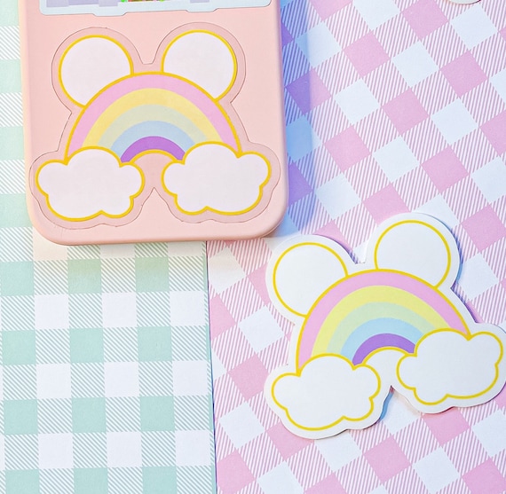 Disney Rainbow Sticker Mickey Rainbow Sticker Laptop | Etsy