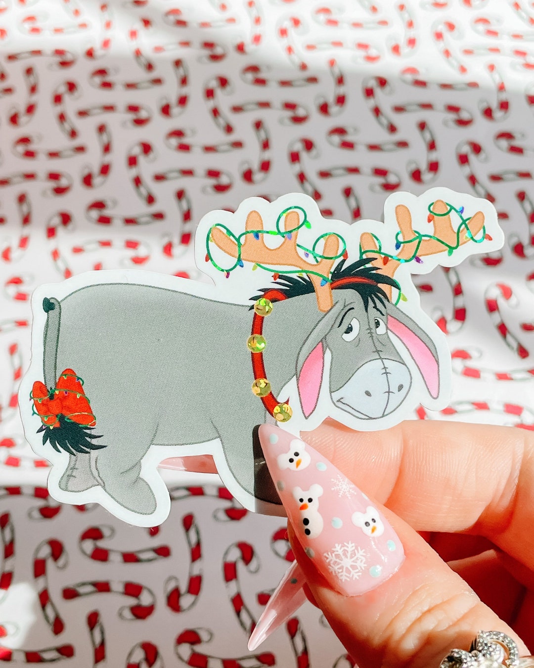 Christmas Eeyore Sticker Disney Christmas Sticker Eeyore - Etsy