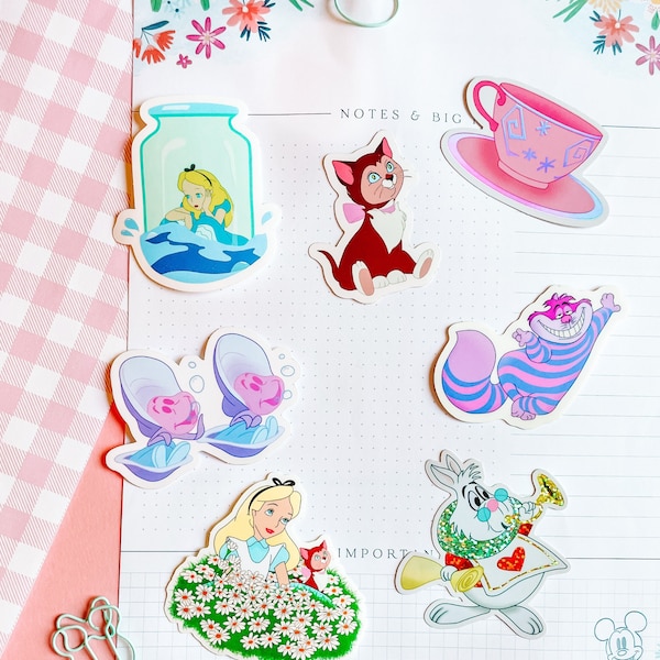 Alice in Wonderland Stickers - Etsy