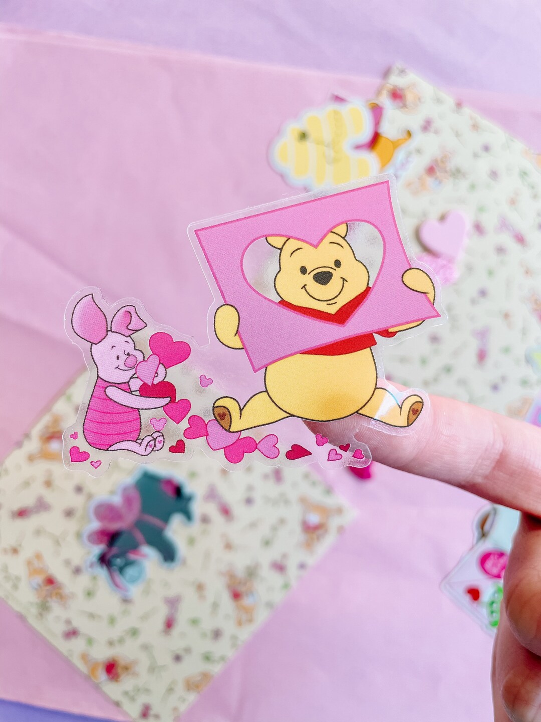 Winnie the Pooh Valentine Sticker Piglet Sticker - Etsy