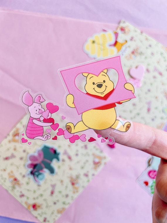 Winnie the Pooh Valentine Sticker Piglet Sticker | Etsy