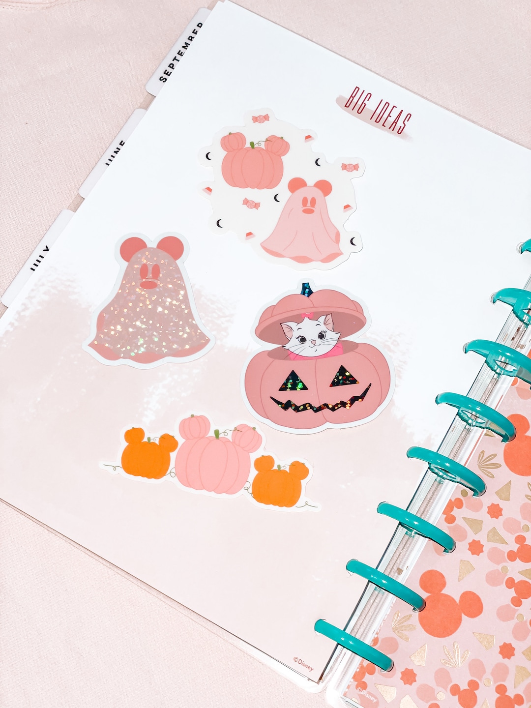 Pink Halloween Sticker Bundle Pink Halloween Sticker Mickey Halloween ...
