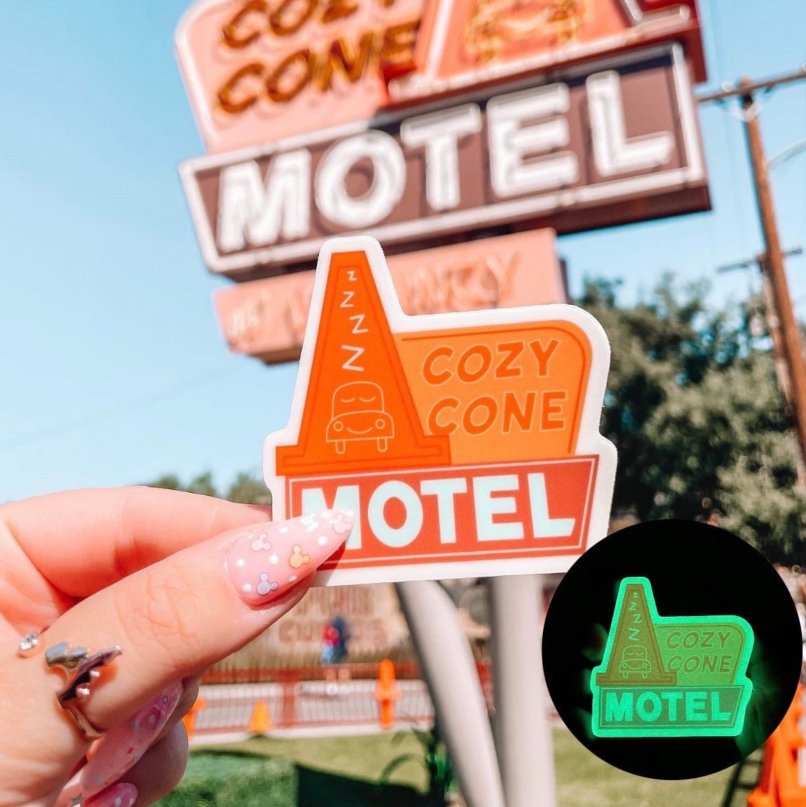Cozy Cone Motel Sticker Carsland Sticker - Etsy